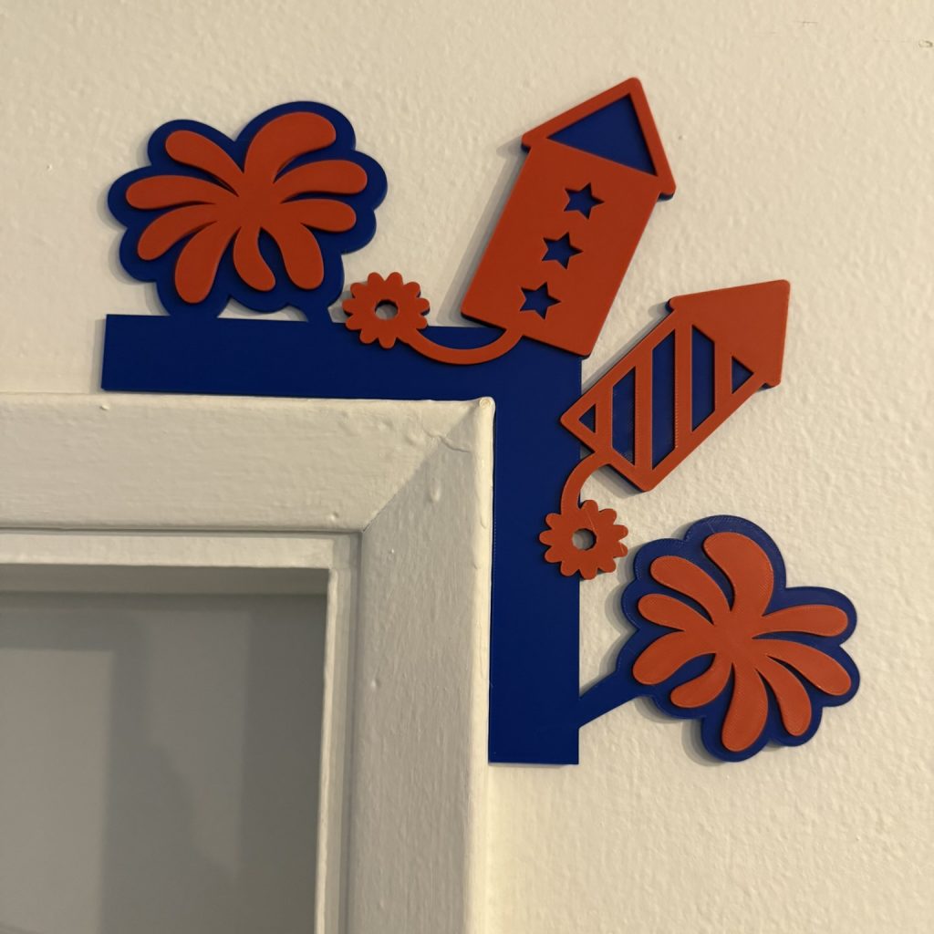 4th of July Rocket and Firework Door Corner - Splashy Ink