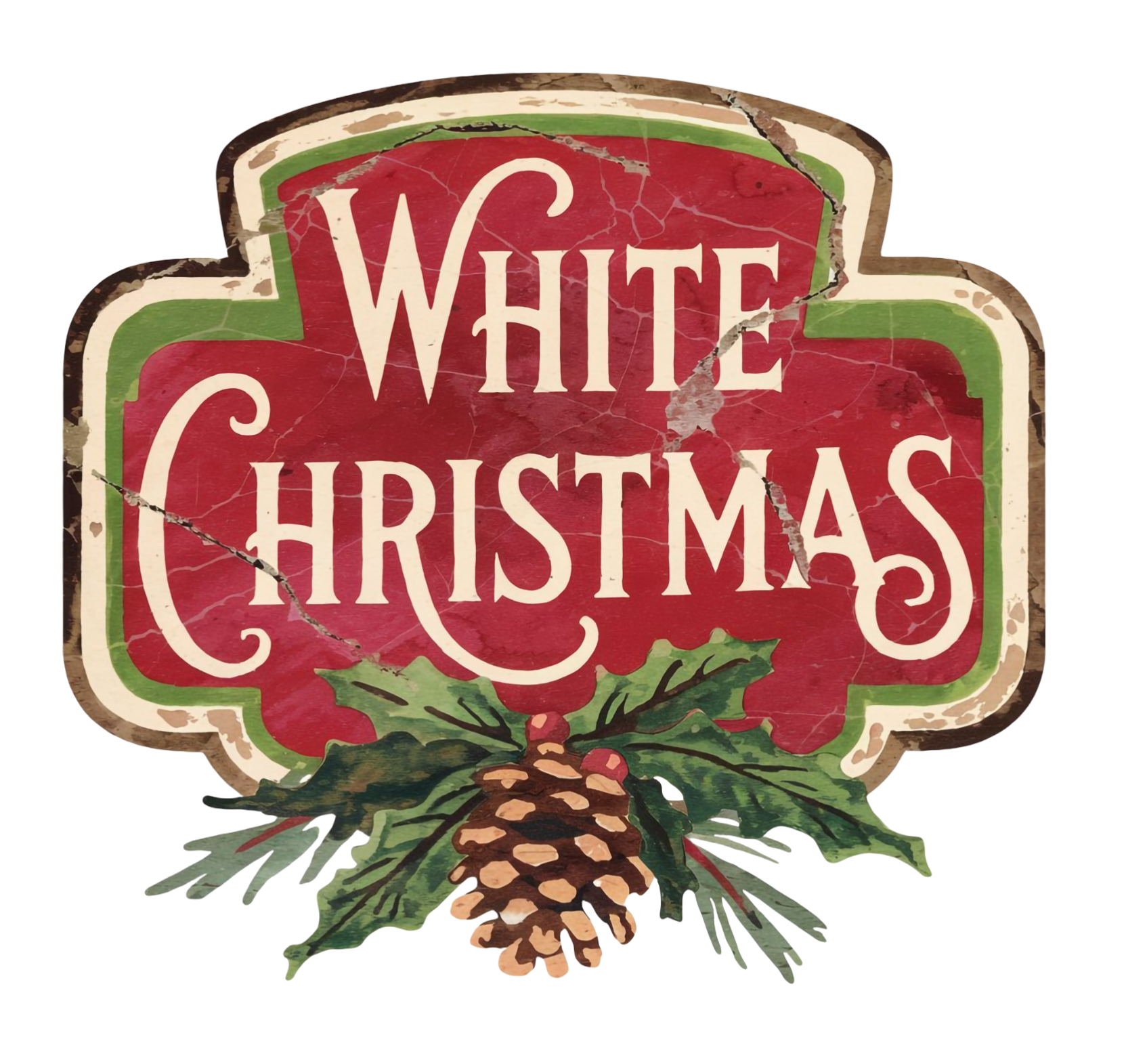 Set of 5 Vintage Vinyl Christmas Labels | Splashy Ink